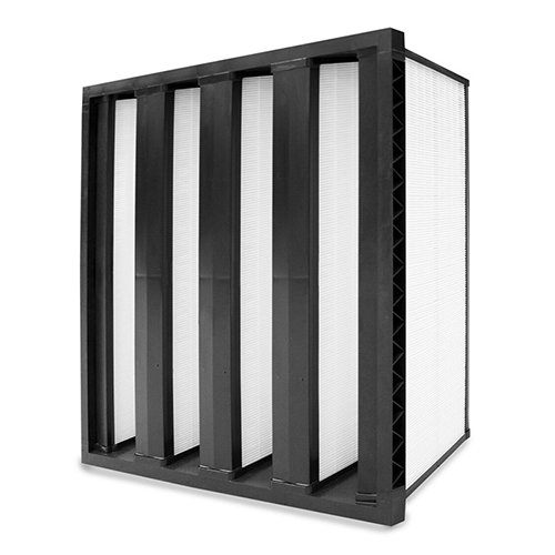 HVAC V-bank Box Filter Manufacturer_ Compact Mini Pleat Carbon HEPA Air ...